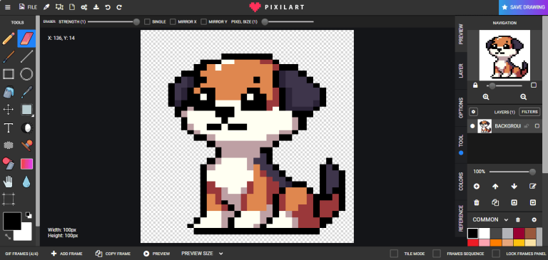 Vẽ tranh Pixel online miễn phí | Photoshop online Free